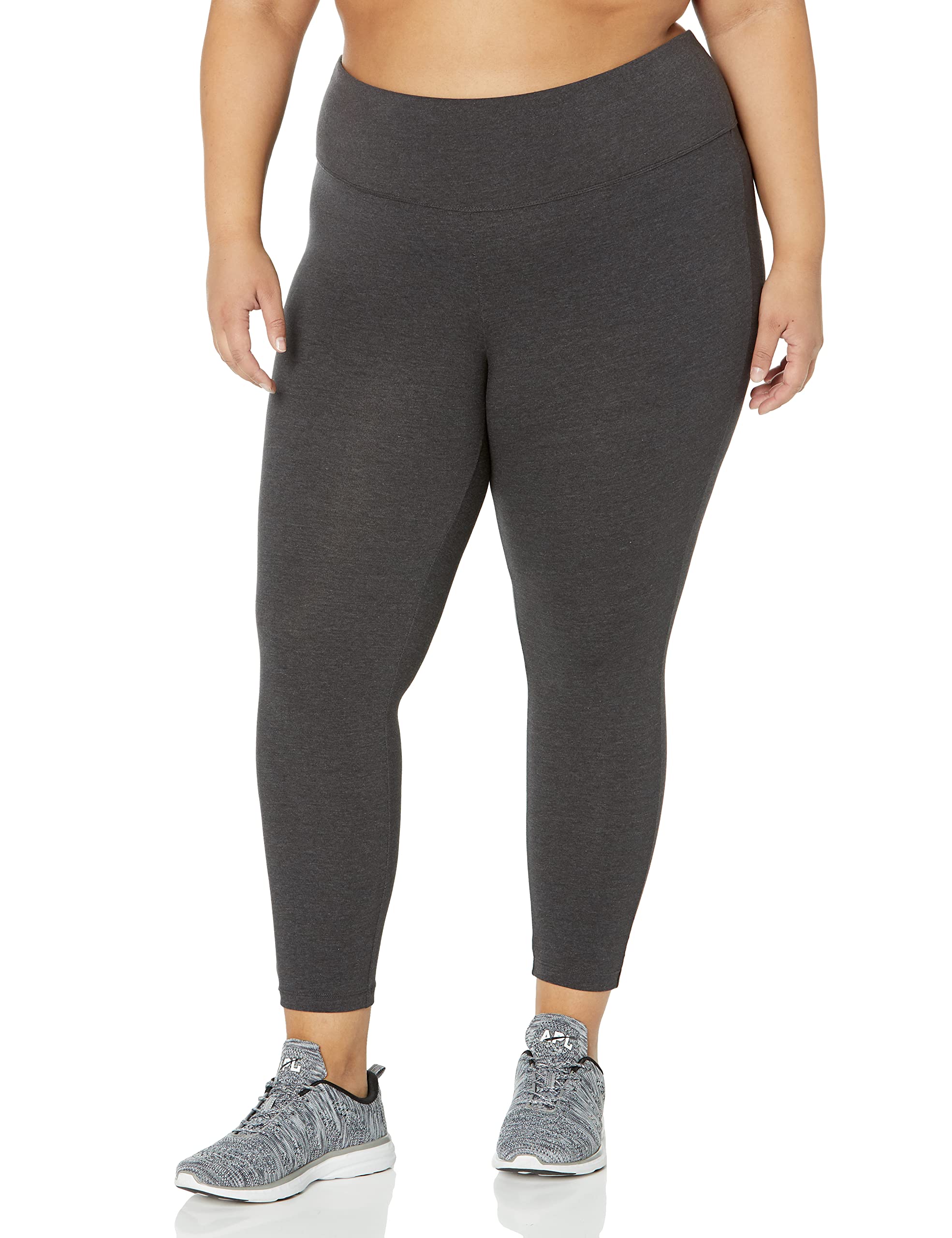 Spalding Women's Misses Activewear High Waisted Cotton/Spandex Ankle Legging Black