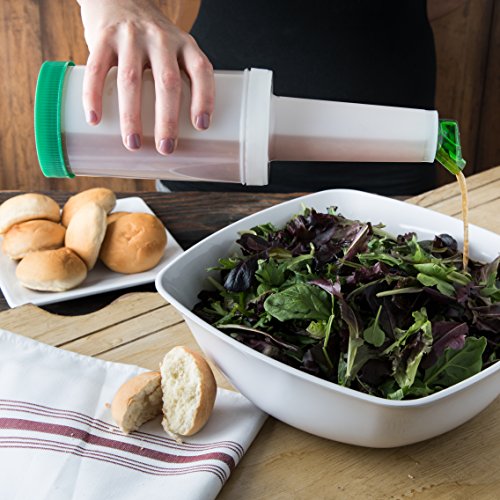Carlisle FoodService Products Stor N' Pour Complete Quart Set Neck, Container, Cap, And Spout for Bar, Kitchen, And Restaurants, Plastic, 1 Quart, Green