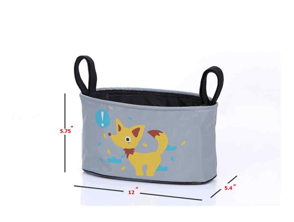 Baby stroller organizer bag Beautiful Animal Designs with Hook & Loop Fasteners Trolley Universal Storage Carriage Bag (Crocodile)