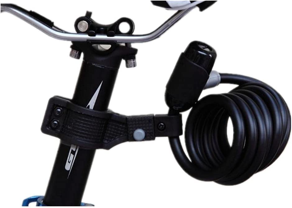 Bergain Bike Lock Chain Lock Bicycle Lock Cycling Lock Padlock Cable Lock,Steel Cable Key Lock/Anti-Shear Anti-Saw cach Lock/Bicycle Lock-Blue (Color : White)