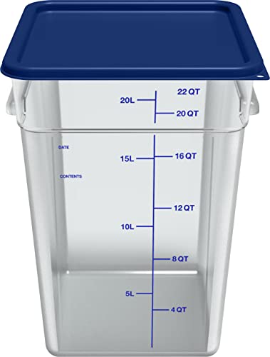 Carlisle FoodService Products CFS Squares Plastic Food Storage Lid 12-22 Quart Royal Blue