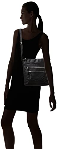 Bueno of California Grainy Faux Leather Shoulder, Black