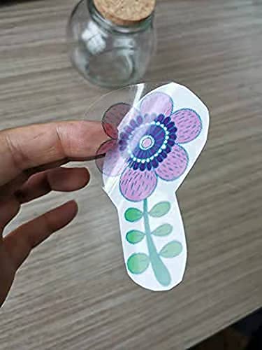 Bleidruck 50 Sheets Paper - 25 sheets 8.25x11.7 Inches Holographic Premium Cold Laminated Film & 25 Sheets A4 Crystal Clear Printable Vinyl Sticker Paper