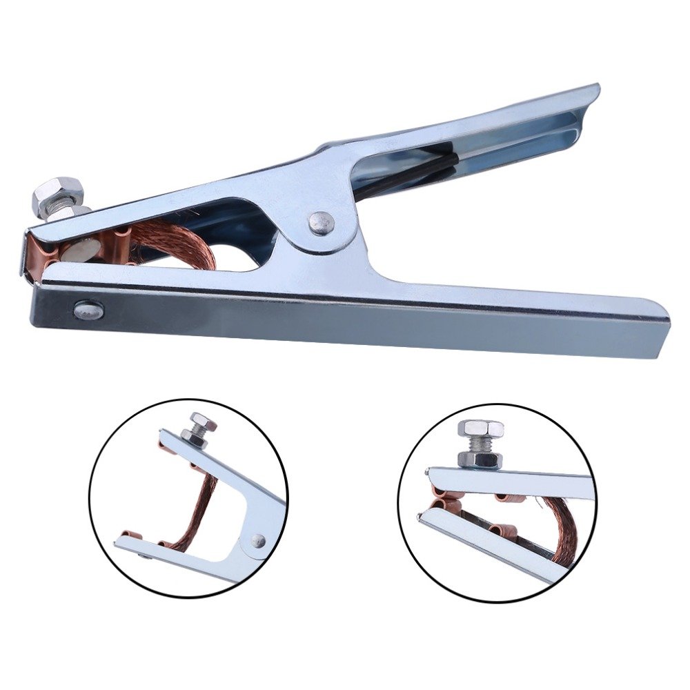 Bolsen 2pcs 300A/500A/800A Earth Ground Cable Clip Clamp Welding Manual Welder Electrode Holder Welding Processing Ground Clamp Professional Tools (300A)