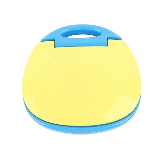 DAUZ Kids Educational Laptop, Kids Laptop Toy Portable Handle for Preschool for Boys Girls (Yellow Blue)