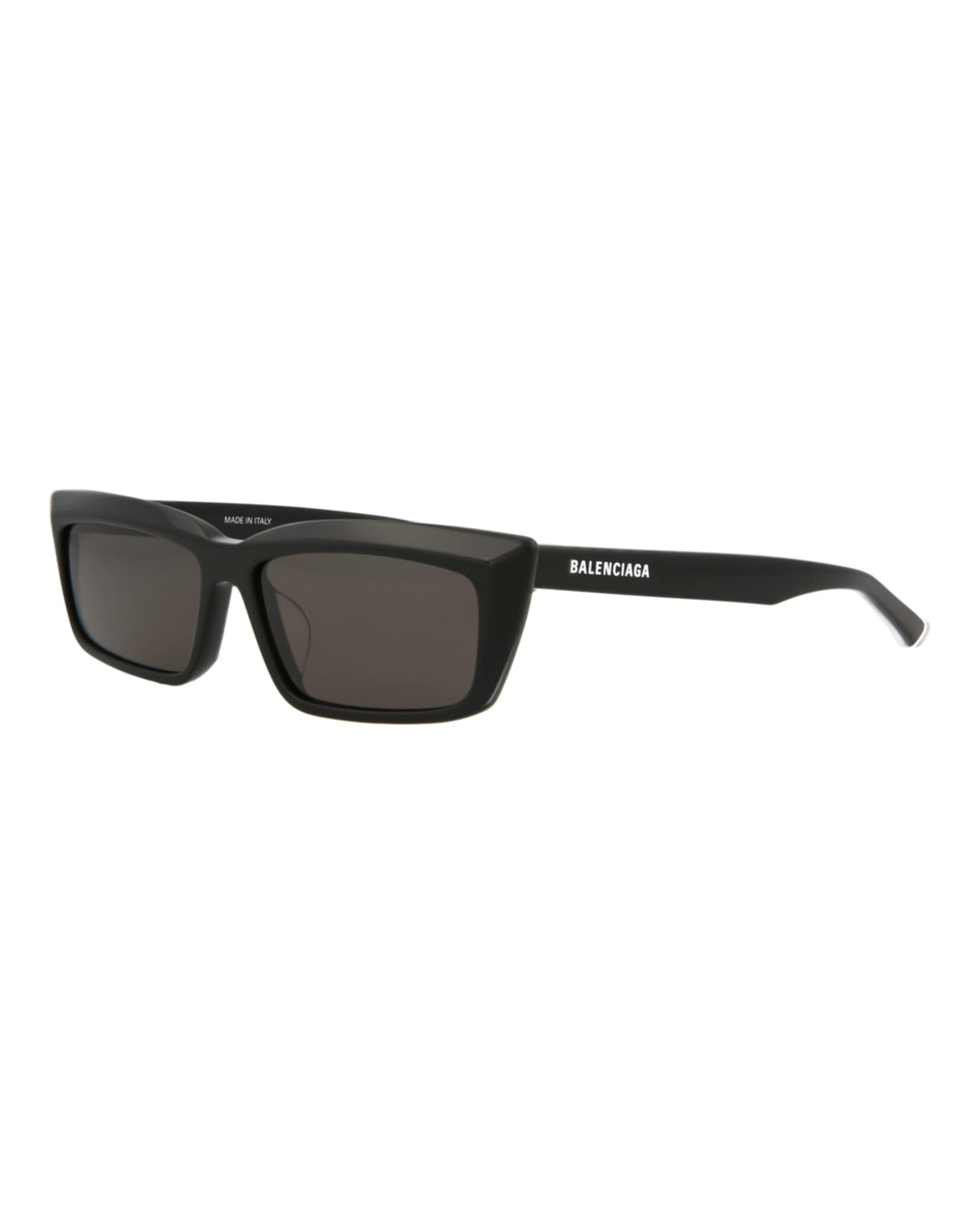 Balenciaga Square/Rectangle Sunglasses Black Black Grey Luxury Eyewear Made In Italy Acetate Frame Designer Fashion for Everyday Luxury