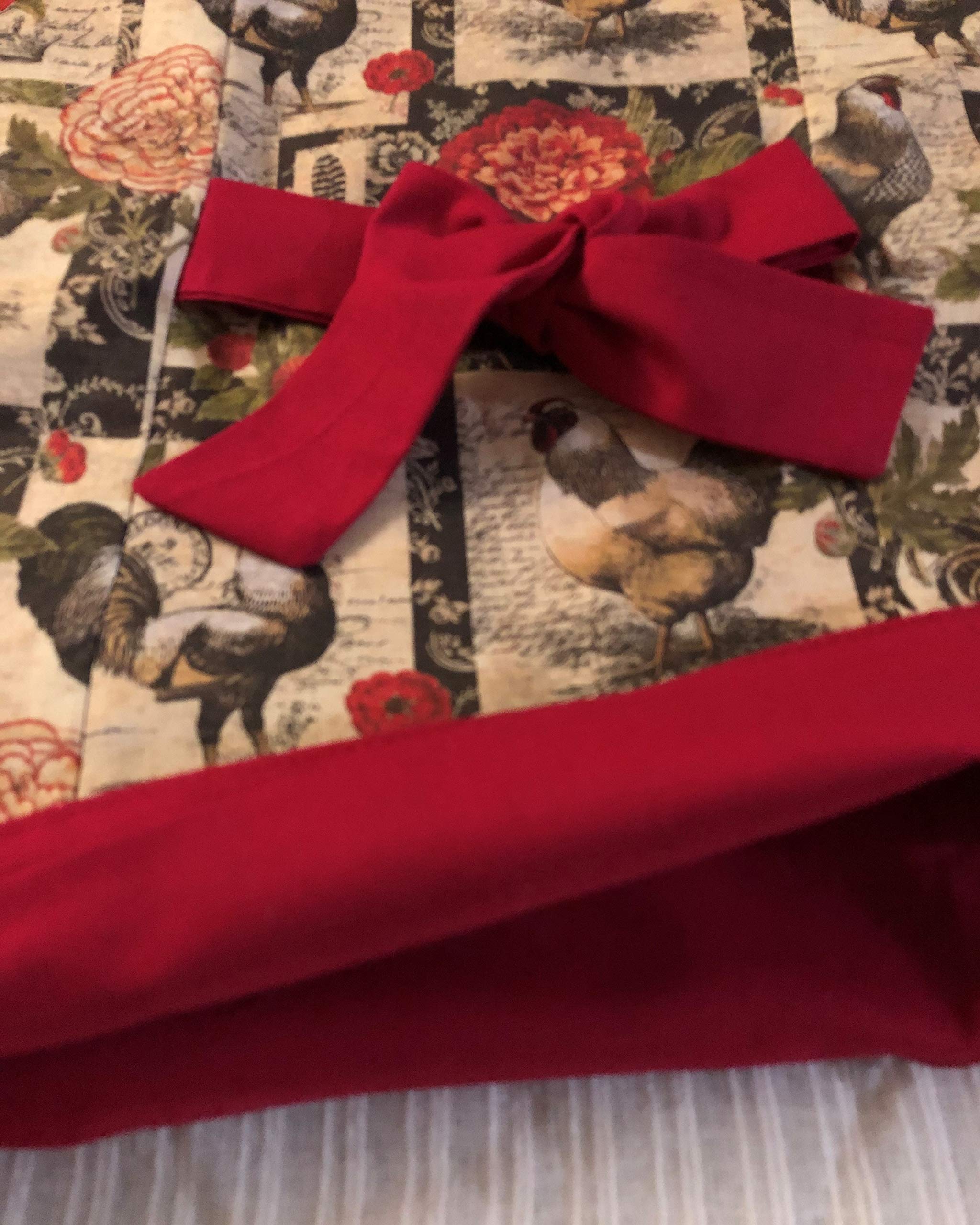 Blender Cover for Ninja-Reversible blender cover. Kitchen design: Rooster/Flowers/Ribbons to make your own adjustable bow.