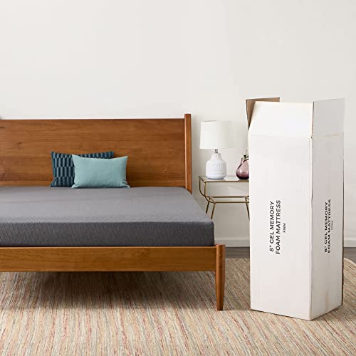 Linenspa 8 Inch Gel and Bamboo-Charcoal Memory Foam Mattress β Firm Feel β Queen Mattress in a Box