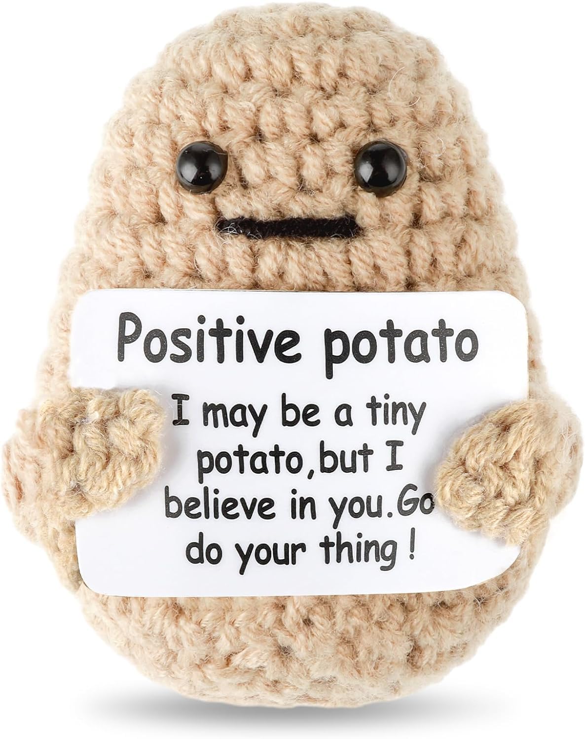 Letken Positive Potato Crochet Mini Knitted Potato Toy Home Decorations Encouragement Gifts