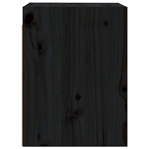 DYRJDJWIDHW Wall Cabinets 2pcs Bookshelf for Bedroom,Shelves,Wood Bookcase,Suitable for Bedroom, Office, Living Room, Study,Black 11.8"x11.8"x15.7" Solid Wood Pine