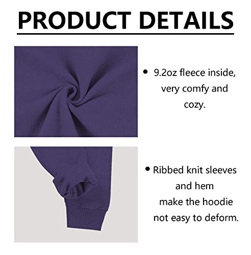BETTERCHIC Men's Hooded Sweatshirt Long Sleeve Soft Brushed Fleece Hoody Classic Drawstring Pullover Hoodie (NAVY,XL