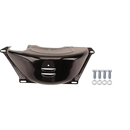 Speedway Motors GM TH350/TH400 Flywheel/Flexplate Dust Cover - Keep Transmission Clean - Fits Chevy & GM Engines - Black, Chrome Bolts and Washers Included