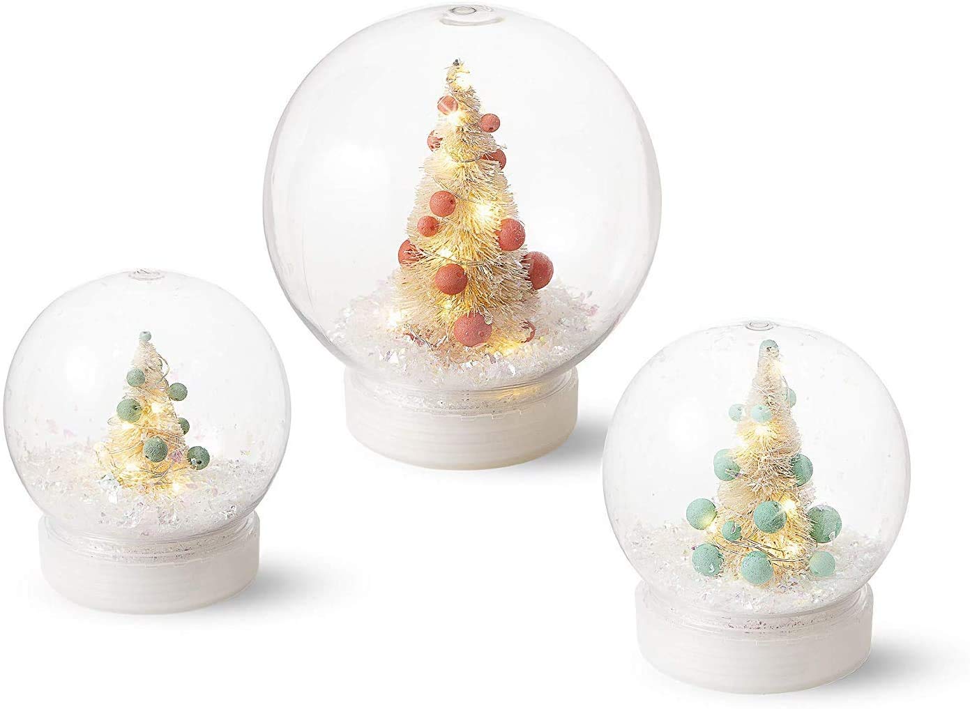 Bulk Case Pack of 24 - Clear Plastic Water Globe Snow Globes with Screw Off Cap, 4 Inch Diameter, Great for DIY Snow Globes