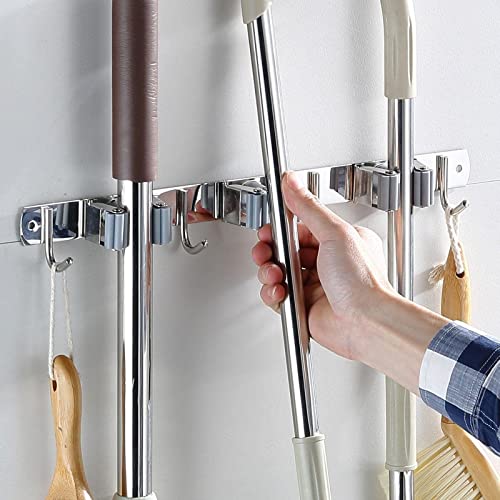 Broom Hook Holder Wall Mount Mop Organizer Holder Accessories Bathroom Steel Storage Kitchen Organization F2P0 Hook