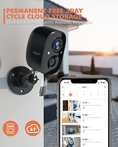 Dzees Security Camera Outdoor Wireless - Battery Powered WiFi Outdoor Camera Wireless, Smart Bird Feeder with Camera, AI Identify Bird Species, Auto Capture Bird Videos