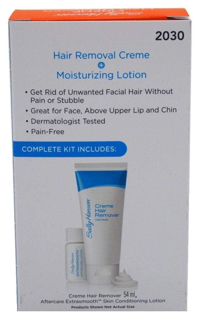 Sally Hansen Creme Hair Remover Kit for Face, Lip and Chin (Case of 6)