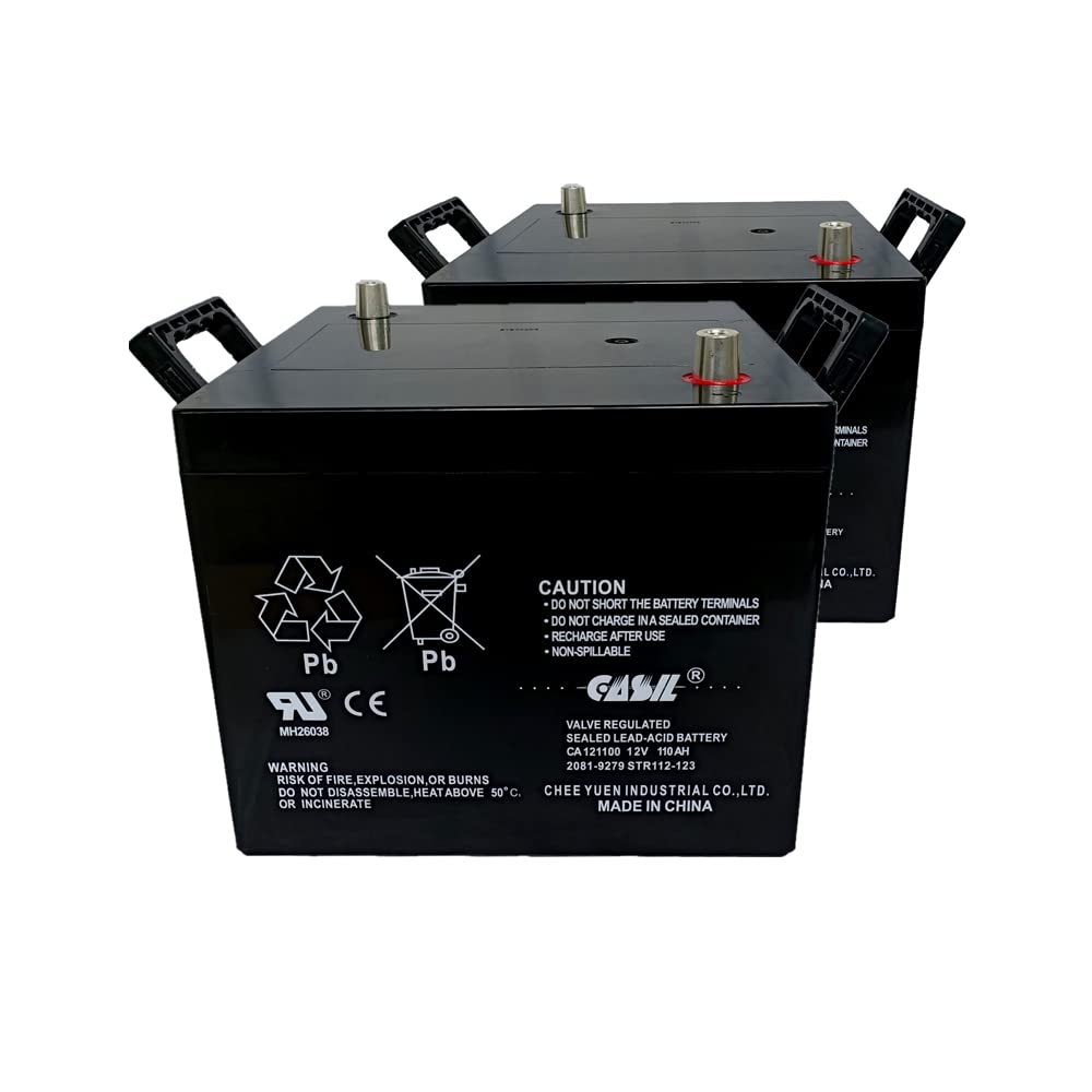 Casil Simplex 2081-9279 Fire Panel Battery 12V 110AH, Fire Alarm Control Panel Battery and Solar Panel Battery - Durable Fire Alarm Panel Battery for Efficient Power Supply CA121100