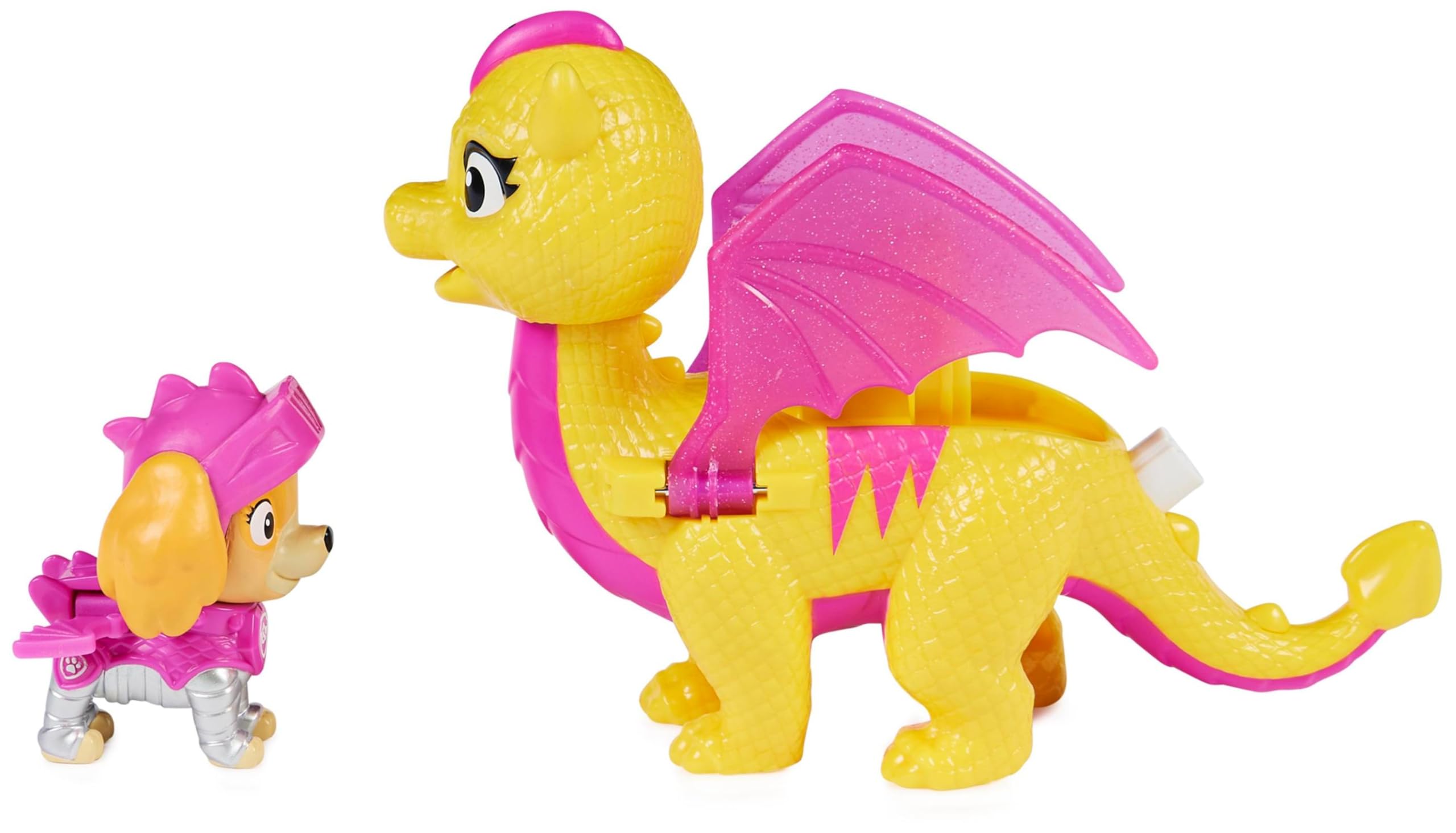 Spin Master 6063594 PAW Patrol Rescue Knights Skye and Dragon Scorch Action Figures, Set of 2
