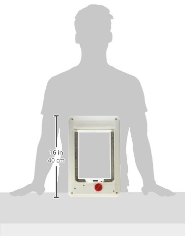 Perfect Pet Electromagnetic "E" Cat Door 4 Way Locking 7-Inch by 9-Inch Opening, Medium