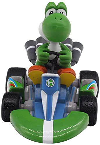 HUAWELL 10 Pcs Supe Mari Bros Kart Pull Back Cars Motorcycle Lugi Yosi Toad Princes Peach Donkey Kong 2.5 Inch for Kid Gift (10 Pcs)