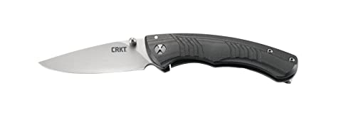 Columbia River Knife & Tool CRKT Full Throttle EDC Folding Pocket Knife, Everyday Carry Utility Folder with Frame Lock, Drop Point Blade with Bead Blast Finish, Outburst Assisted Opening 7031