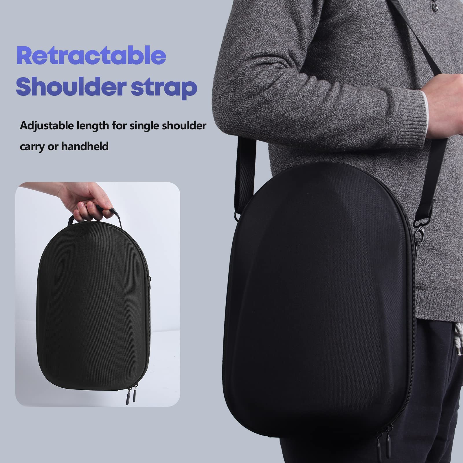 Carrying Case for Oculus/Meta Quest Pro, Hard Travel Case All-in-One VR Gaming Accessories Storage, Compatible for Elite Strap Headset and Controllers and More Accessories