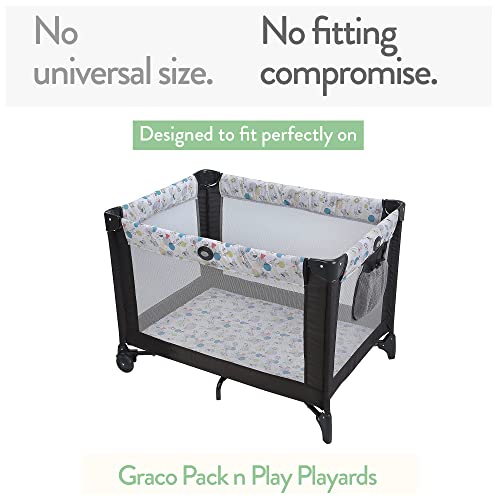 Pack and Play Sheets Fitted β Compatible with Graco Pack n Play Playard Crib and Other 27 x 39 Inch Playpen Mattress β Snuggly Soft 100% Jersey Cotton β Light + Dark Sage Green β 2 Pack