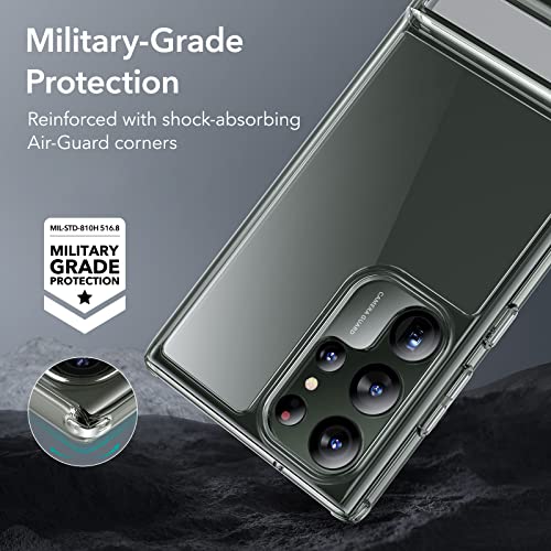 ESR for Samsung Galaxy S23 Ultra Case with Kickstand, 3 Stand Modes, Military-Grade Drop Protection, Slim Phone Cover, Boost Kickstand Case, Clear