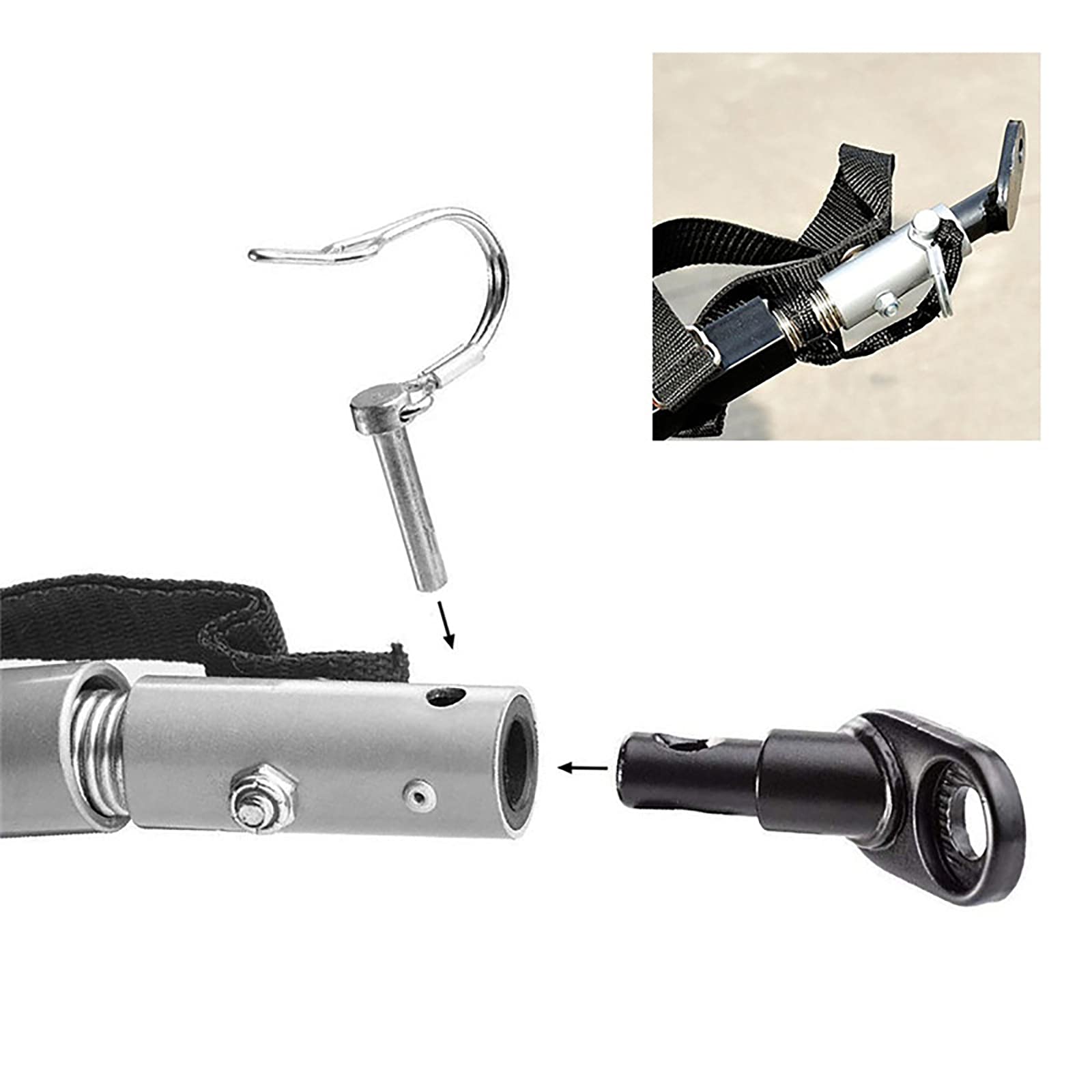 Bike Trailer Coupler Attachment, Universal Bicycle Trailer Hitch,Bike Trailer Hitch Connector Coupler Bicycle Adapter for Children's Trailers,Cargo and Pet Bicycle Trailers