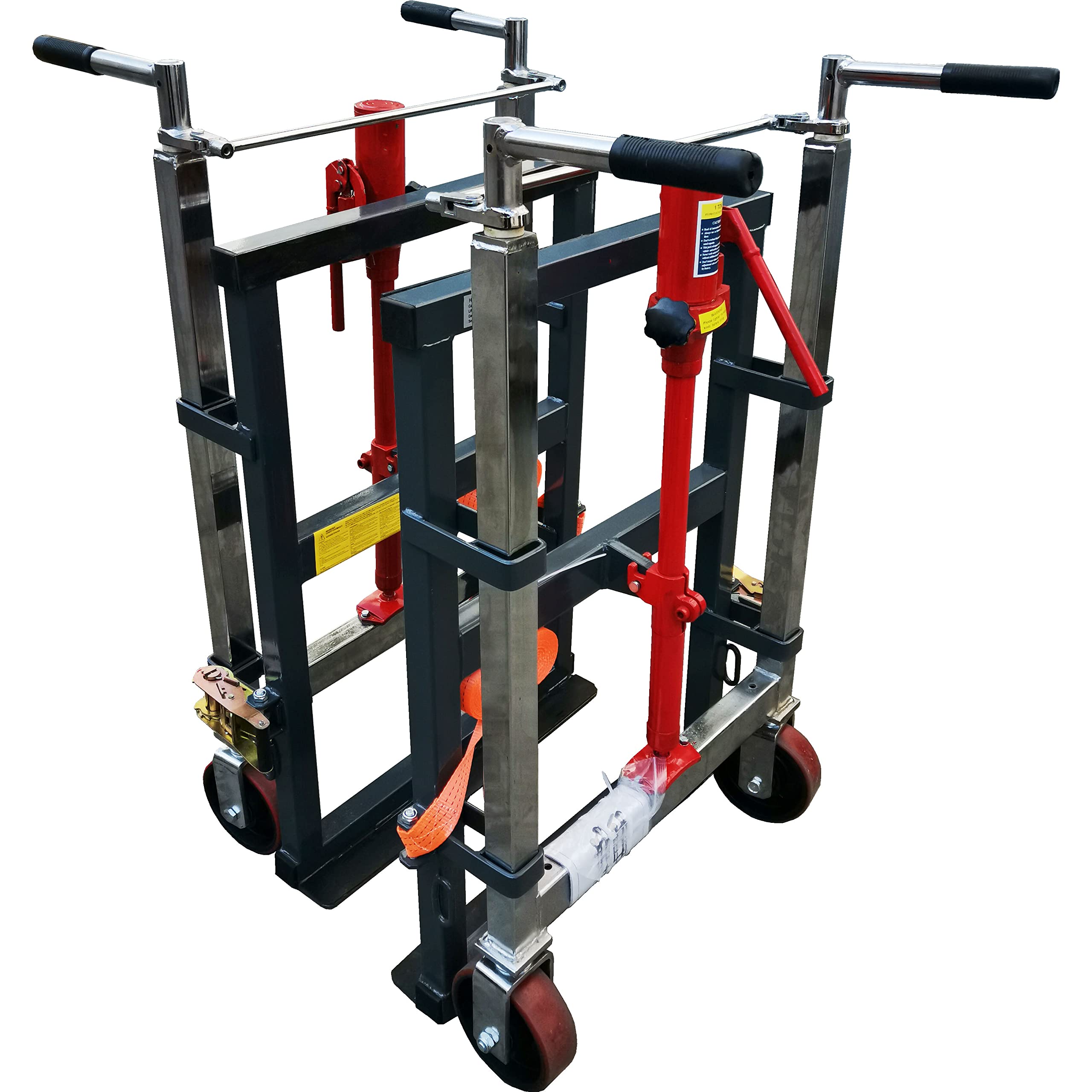 Hydraulic Furniture Mover Equipment Mover Crate Mover (Set of 2),Heavy Duty Moving Dolly, 3960 lbs Capacity, Pake Handling Tools (Regular Handle)