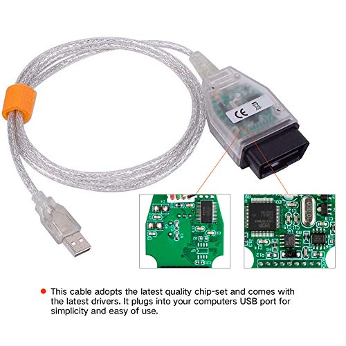 Bonse Mini VCI Cable OBD2 J2534 Programming Diagnostic Cable for Toyota Lexus Scion, USB Diangostic Scanner Cable Supporting TIS Techstream V14 V15 and 32/64 bit Windows