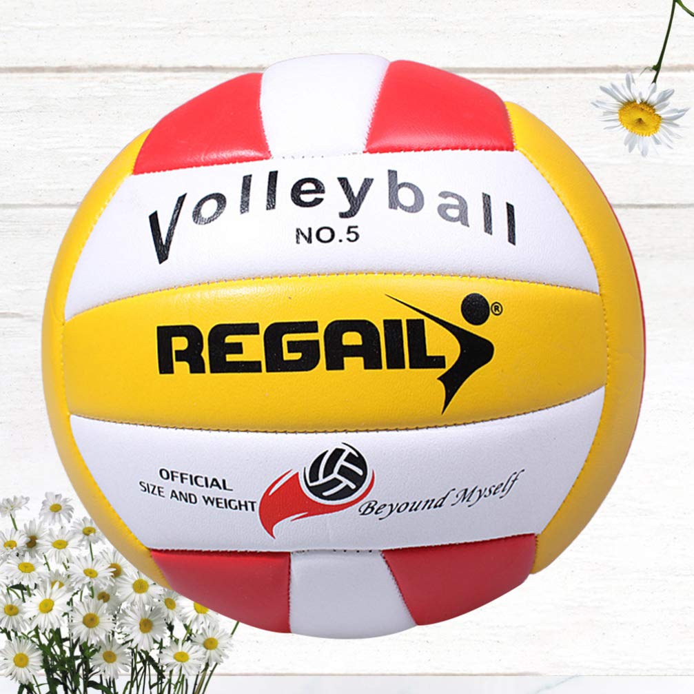 BESPORTBLE Standard Volleyball PU Volleyball Soft Sport Ball for Training Games Outdoor Red