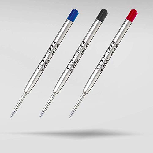 Parker QuinkFlow Ink Refill for Ballpoint Pens, Medium Point, Black Pack of 6 Refills (1782469)