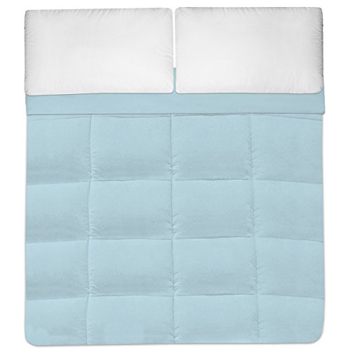 Sweet Home Collection Down Alternative Polyester Comforter Box Stitch Microfiber Bedding - Twin, Light Blue