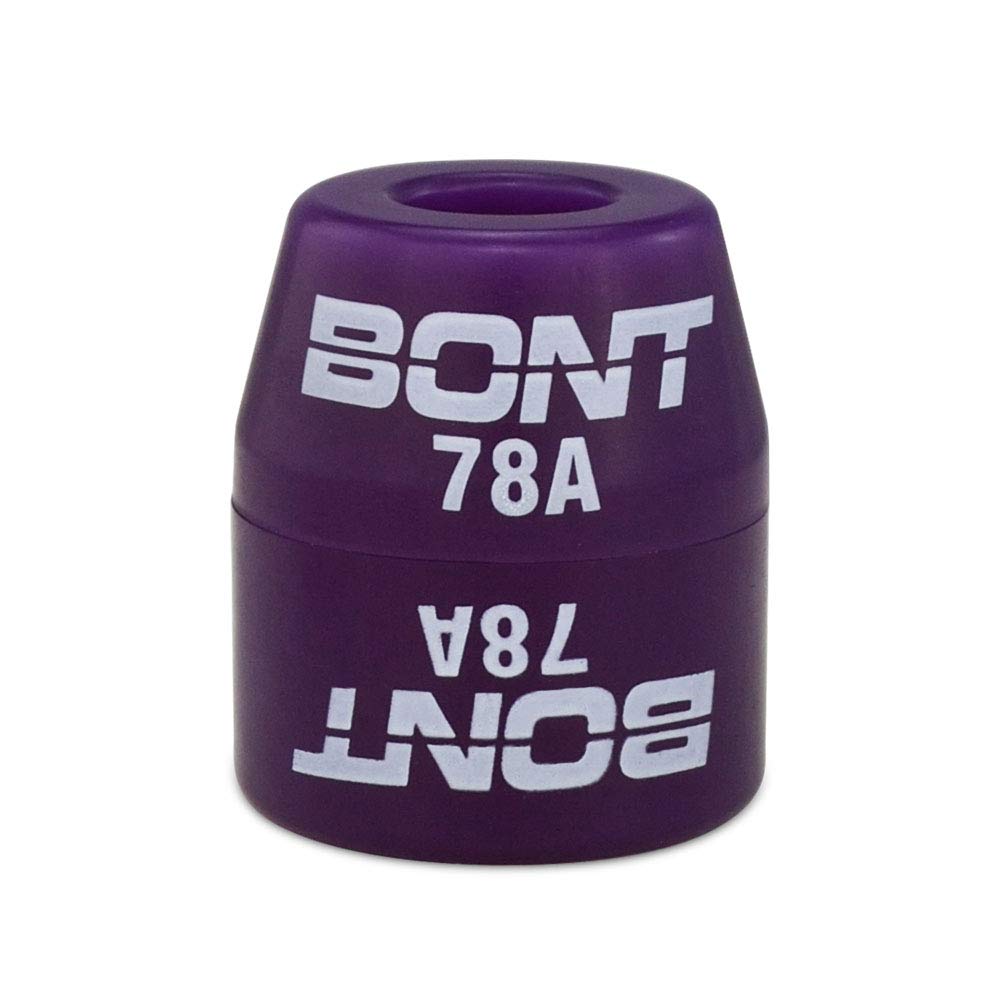 Bont Skates - Replacement Top Cone or Bottom Barrel Cushions Bushings - Quad Roller Skate Derby Plate - Made in USA (88A Black, Top & Bottom (8pc))