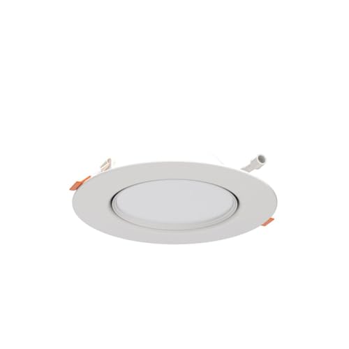 bulbeats 6 Inch Gimbal LED Recessed Light and LED Downlight, ๐ ๐ฒ๐๐ฎ๐น LED Recessed Can Light 6inch 3000K/4000K/5000K 140lm/w (high efficency) Dimmable Directional Ceiling Light CRI90-12 Pack ETL