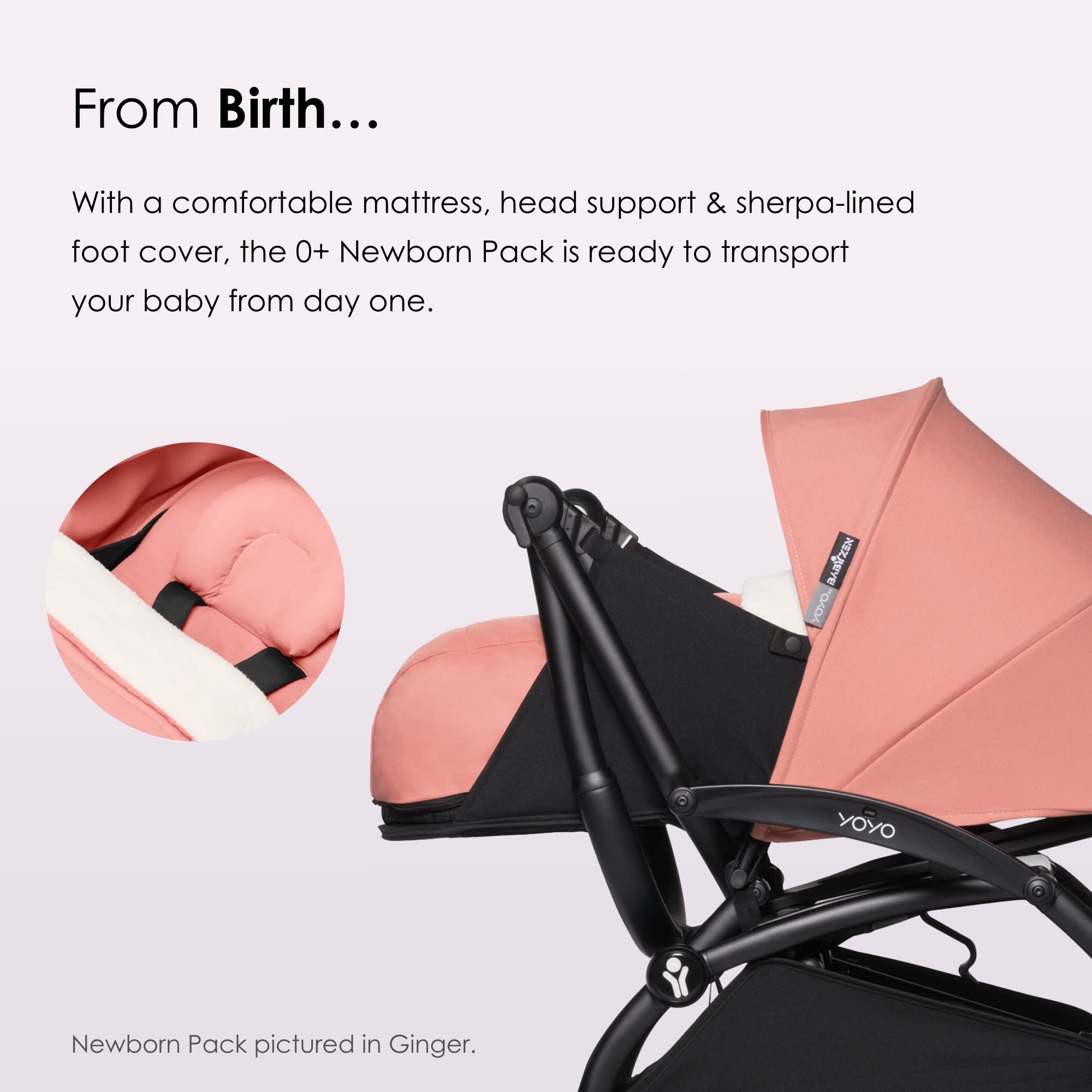 BABYZEN YOYO2 Stroller & 0+ Newborn Pack - Includes Black Frame, Grey 6+ Color Pack & Grey 0+ Newborn Pack - Suitable for Children Up to 48.5 Pounds