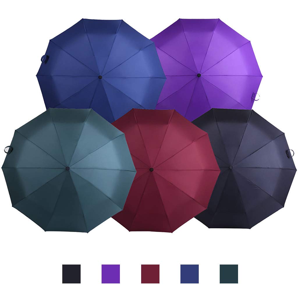 IEasⓄn_Rain Gear, Double Layer Inverted Reverse Umbrella-Winproof Waterproof UV Protection Self Outdoor Rain Umbrella