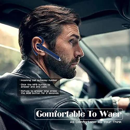 ESSONIO Headphones Bluetooth earpiece Wireless Headphones with mic Cell Phone Noise Canceling earpiece Hands-Free Headsetā¦