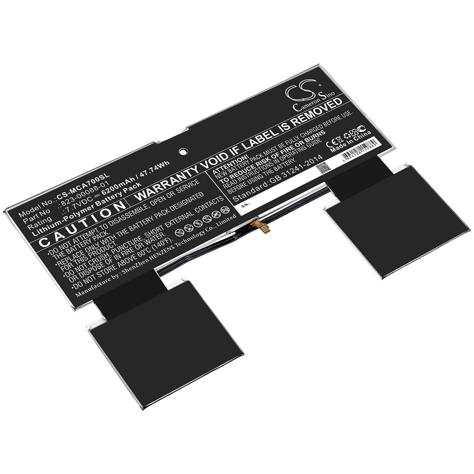Cameron Sino New Replacement Battery Fit for Google(6200mAh / 47.74Wh)