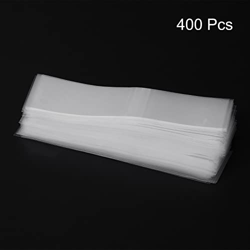 PATIKIL 118x30mm Perforated Shrink Bands, 400 Pack PVC Heat Shrink Wrap Band Fits Cap Diameter 2.76 to 2.91 Inch for Jars Cans, Clear