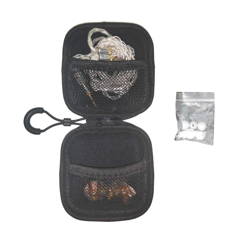 Resin in-Ear Monitor Headphones with Pure Copper Graphene Unit,with Copper-Silver 8-core 3.5mm MMCX Connector,with Earphone Storage Box,for Singers Drummers Musicians (Oceans Heart)