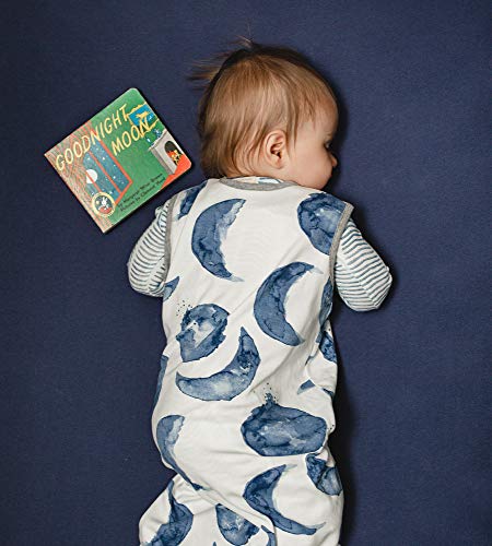 Burt's Bees Baby Baby Beekeeper Wearable Blanket, 100% Organic Cotton, Swaddle Transition Sleeping Bag, Blue, Medium