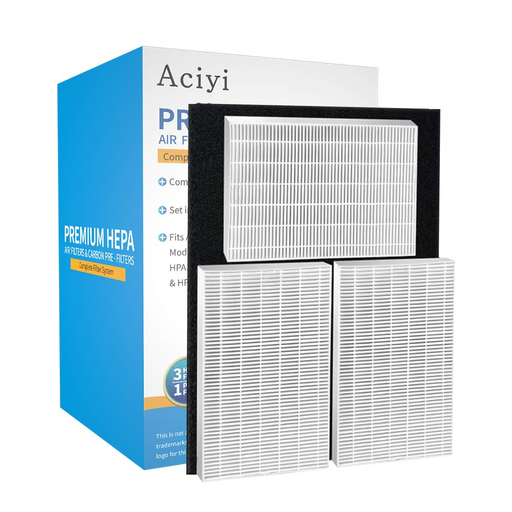 HPA300 Compatible HEPA Filter Set | 3 HEPA Filters & 1 Pre-Cut Activated Carbon Pre Filters