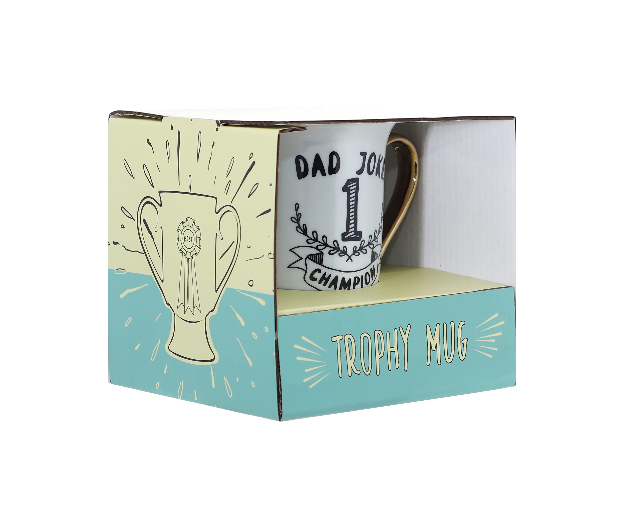 Boxer Gifts Dad Joke Number 1 Champion Trophy Mug | Fun Novelty Father's Day Gift For Dads