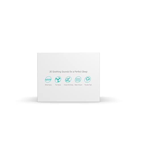 White Noise Machine with 30 High Fidelity Soundtracks, 7 Colors Night Lights, Full Touch Metal Grille and Buttons, Timer and Memory Features, Plug in, Sound Machine for Baby, Adults