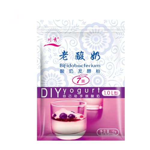 BIBABLYKE 1 Pack 10g Homemade Yogurt Yeast Starter Make Good Batches of Quality Probiotic-Dense Plain Vegans Yogurt Powder