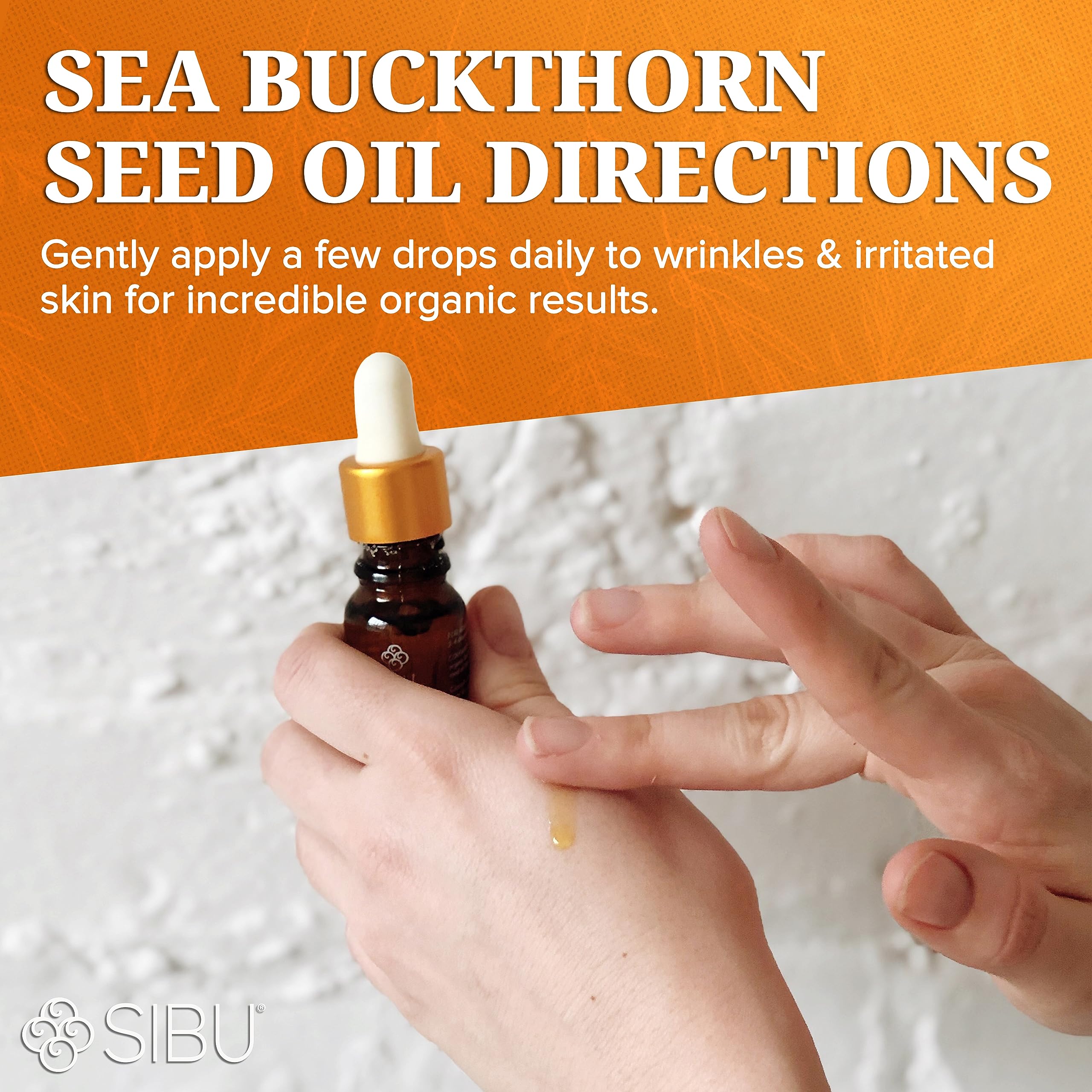 Sibu Premium Himalayan Sea Buckthorn Seed Oil, USDA Organic (10ml) β Amazing for Sensitive Skin, Breakouts, & Irritation