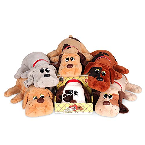 Basic Fun Pound Puppies Classic Stuffed Animal Plush Toy - Great Gift for Girls & Boys - 17" - White with Brown Spots
