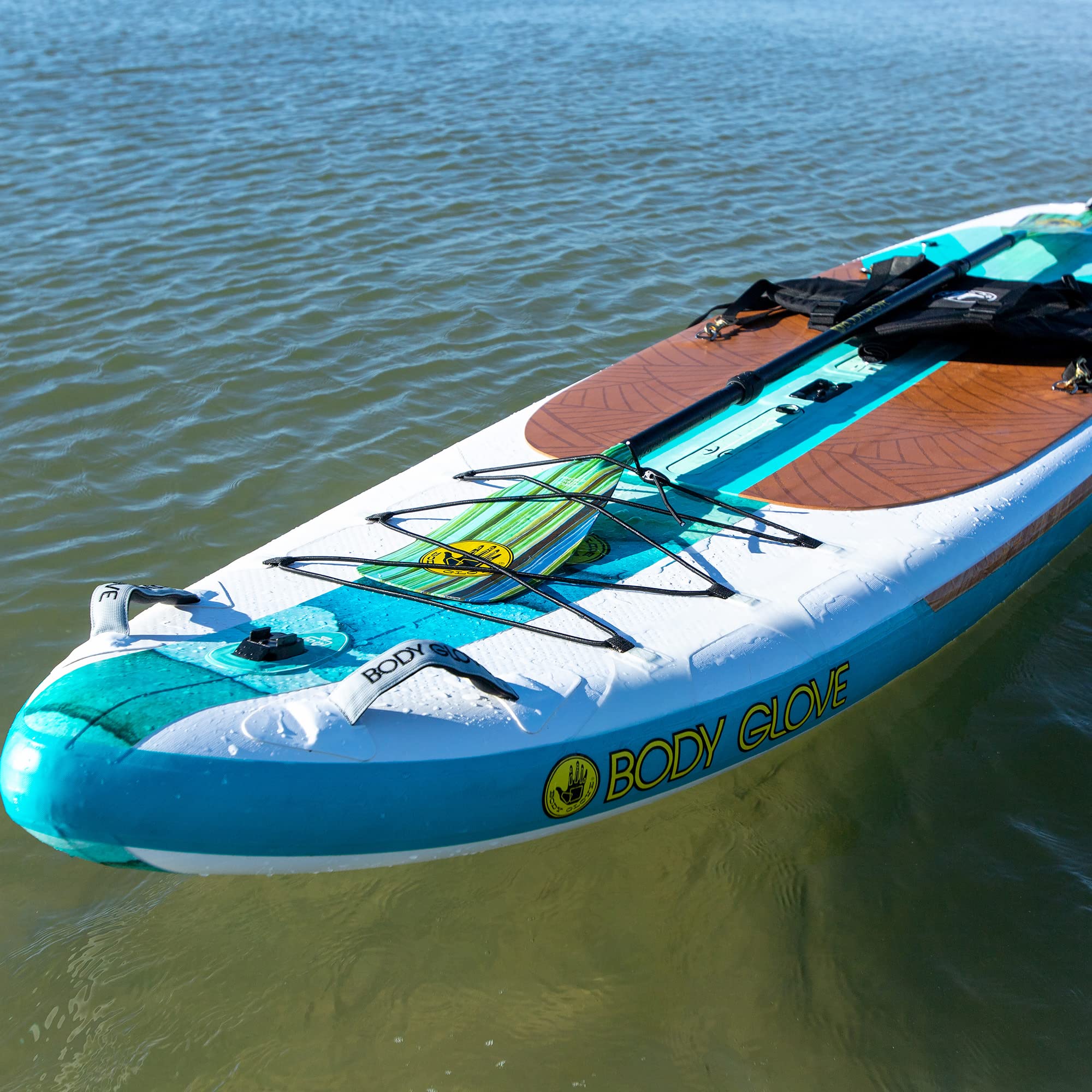 Body Glove Dynamic Inflatable Paddle Board Package, Paddleboard Coverts to a Kayak